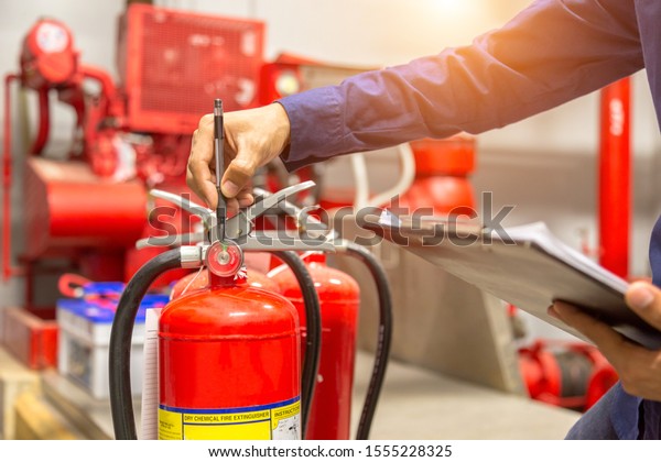 Engineer Checking Industrial Fire Control Systemfire Stock Photo (Edit ...