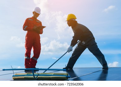 Operation Maintenance Solar Power Plant Engineering 스톡 사진 1398484307 ...