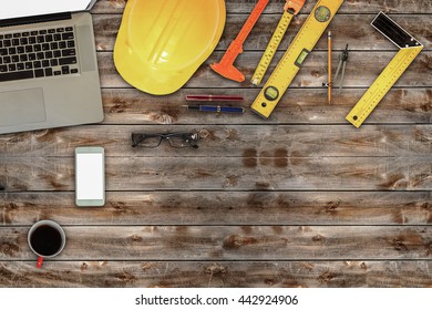 Engineer Desk Background Project Ideas Concept Stock Photo 442924906 ...