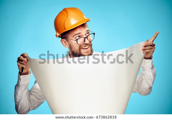 Engineer Drawing Helmet Stock Photo 673862818 | Shutterstock