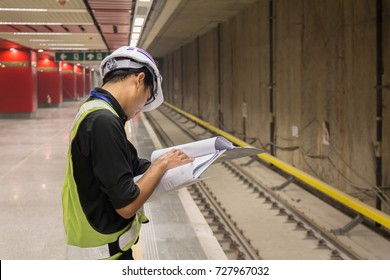 Engineer Inspector Checking Drawing Check Sheet Stock Photo (Edit Now ...