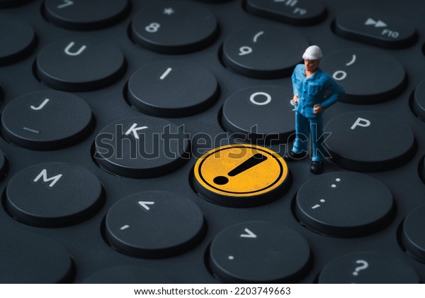 Engineer Miniature Figure Standing Analysis Yellow Stock Photo 2203749663 | Shutterstock