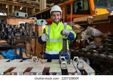 Engineer Process Inspecting Train Engines Keep Stock Photo 2207108009 ...