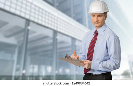 Engineer Taking Note Focused Man Stock Photo 1249984642 | Shutterstock