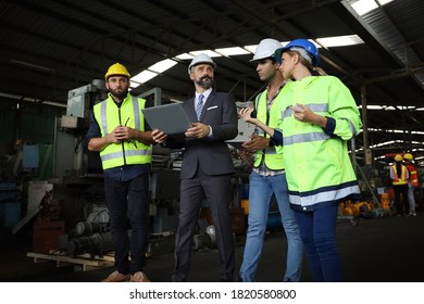Engineer Team Walking Inspect Checking Adjust Stock Photo 1820580800 ...