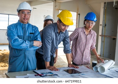 Engineer Teamwork Talking About Building Project Stock Photo (Edit Now ...