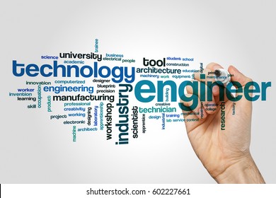 Engineer Word Cloud Concept On Grey Stock Photo 602227661 | Shutterstock