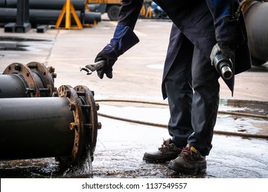 Engineer Work Pipe Pressure Test Stock Photo (Edit Now) 1137549557