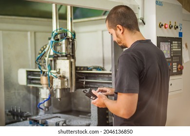 Engineer Worker Technician Operating Cnc Milling Stock Photo 2046136850 ...