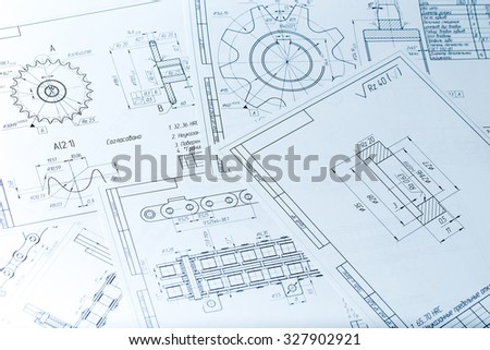 Engineering Drawing Printing Stock Photo (Edit Now) 327902921 ...