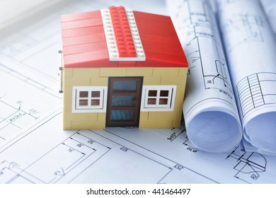 Engineering Drawings On Table Workflow Design Stock Photo 437362216 ...
