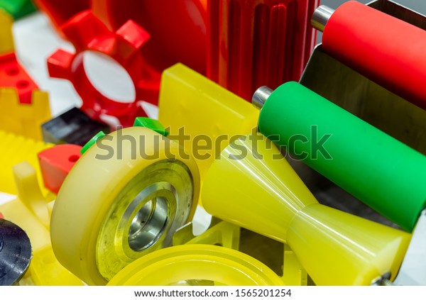 Materiales plásticos de ingeniería. Materiales plásticos Foto de stock ...