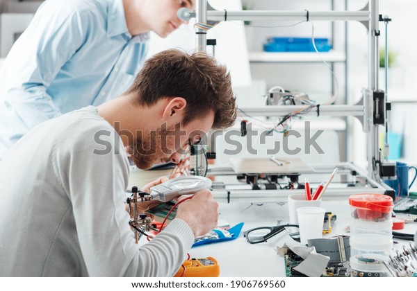 Engineering Students Working Lab Student Using Stock Photo (Edit Now ...