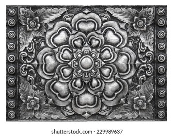 Engraved Metal Oriental Texturepattern Stock Photo (Edit Now) 229989637
