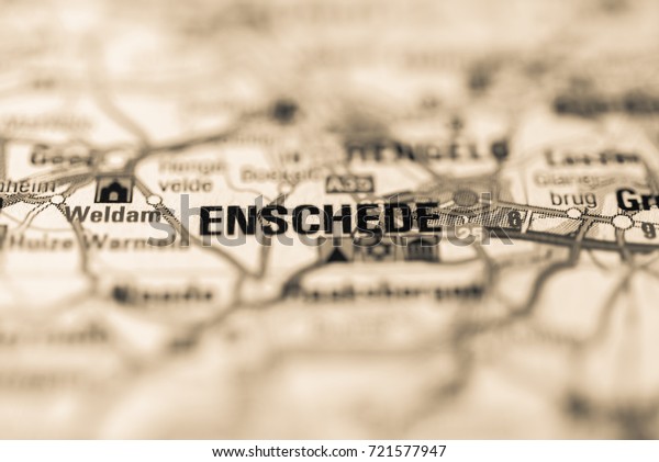 Enschede On Map Stock Photo 721577947 | Shutterstock