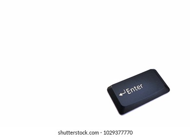 Keyboard Button Enter On White Background Stock Photo (Edit Now) 1051152596