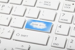 Cloud figure and keyboard featuring cloud, computing, and keyboard, a ...