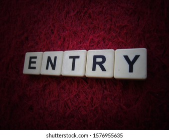 Entry Word Cube Background Stock Photo 1576955635 | Shutterstock