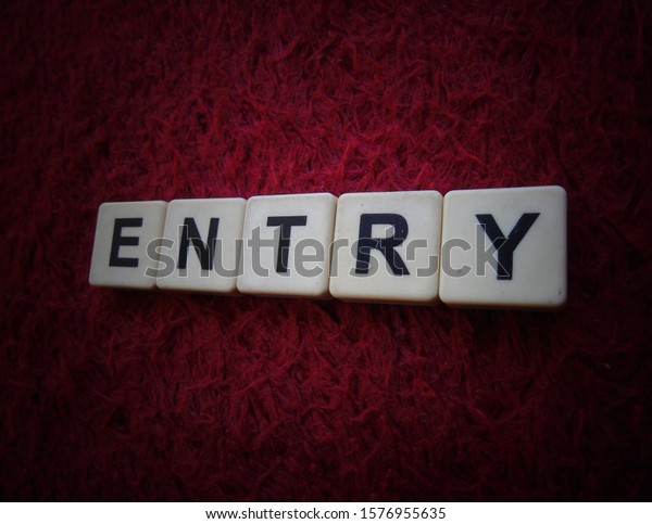 Entry Word Cube Background Stock Photo 1576955635 | Shutterstock