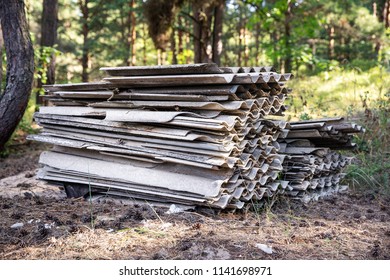 Environment Pollution Stack Old Asbestos Slate Stock Photo 1141698971 ...