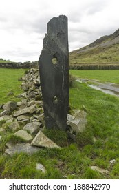 Erected Vertically Slate Sleeper Two Holes Stock Photo 188842970 ...