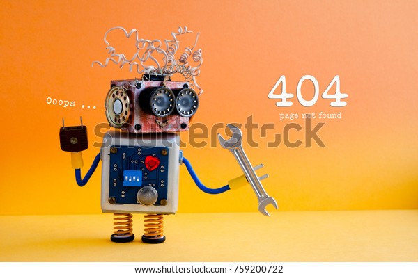 No se encontró el concepto de página 404 del error. Simpático robot ...