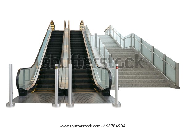 Escalator Two Way Down One Side Stock Photo 668784904 | Shutterstock