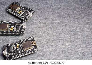 Esp8266 Nodemcu Microcontroller Board Iot Project Stock Photo ...