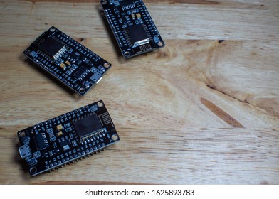 Esp8266 Nodemcu Microcontroller Board Iot Project Stock Photo ...