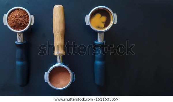 Espresso Coffee Machine Piston Ground Coffee Stock Photo 1611633859 ...