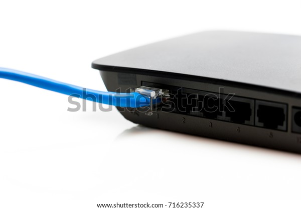 Ethernet Cable Plugged Into Switch Stock Photo (Edit Now) 716235337