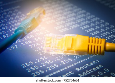 Ethernet Cable Routing Table Background Stock Photo 752754661 ...