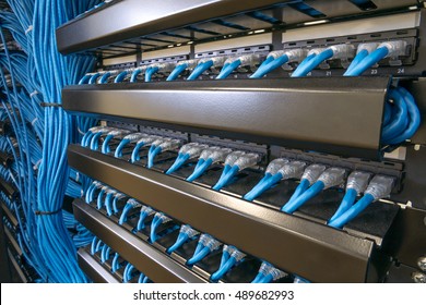 Network Switch Ethernet Cables Rack Cabinet Stock Photo (Edit Now ...