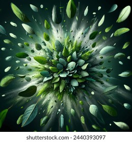 Mint Basil Leaves Exploding Freshness Central AI-generated image ...