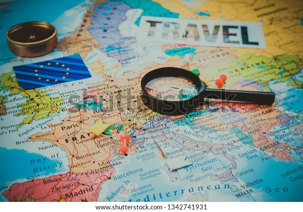 Eurotrip Map Background Stock Photo 1342741931 | Shutterstock