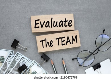 Evaluate Team Grey Background Creative Picture Stock Photo 2190472799 ...