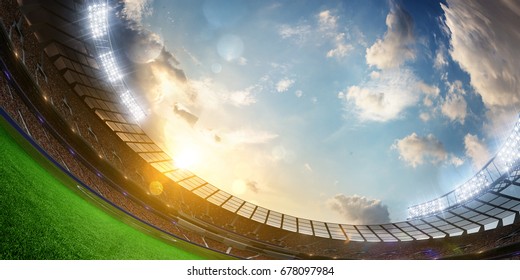 Evening Stadium Arena Soccer Field Championship Stock Photo 678097984 ... Evening Stadium Arena Soccer Field Championship Stock Photo 678097984 ...