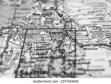 Everett On Map Background Stock Photo 2197434043 | Shutterstock