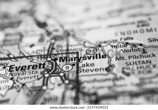 Everett On Map Background Stock Photo 2197434033 | Shutterstock
