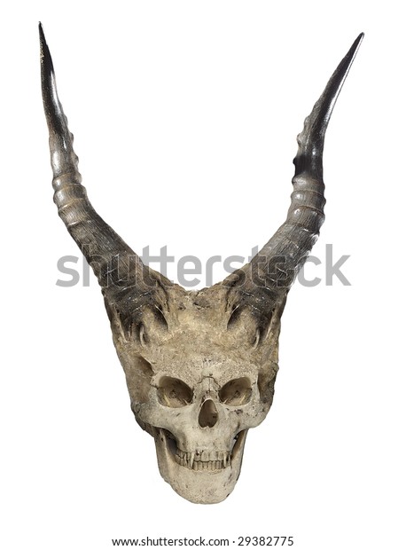 Evil Devil Skull Horns Isolated On Stock Photo (Edit Now) 29382775