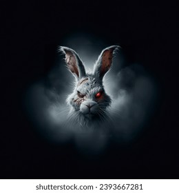 Evil Rabbit Head AI-generated image 2393666483 | Shutterstock
