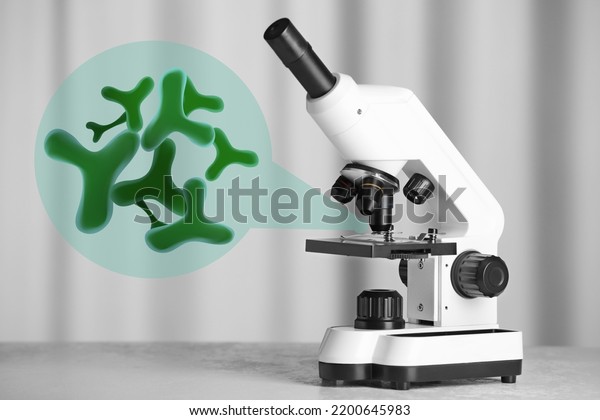 Examination Sample Germs Under Microscope Laboratory Stock Photo ...
