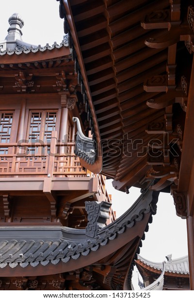 Example Ancient Chinese Rooftop Architecture Seen Stock Photo ...