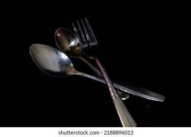 Examples Some Forms Spoons Forks Commonly Stock Photo 2188896013 ...