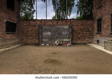 Execution Wall Auschwitz Concentration Camp Poland Stock Photo (Edit ...