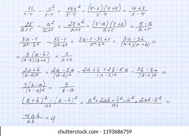 Exercise Book Maths Formulas Stock Photo 1193686759 | Shutterstock