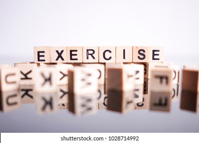 Exercise Word Cube On Reflection Stock Photo 1028714992 | Shutterstock