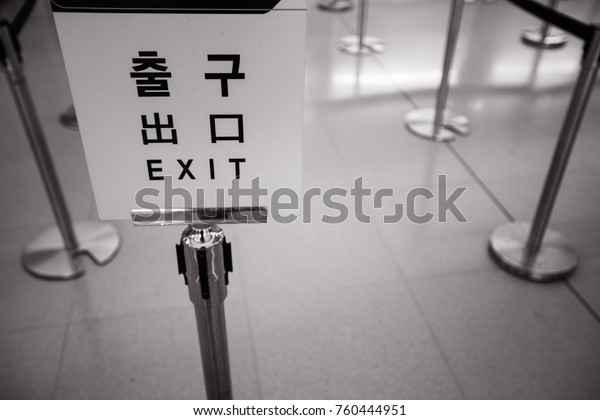 Exit Sign Tree Different Languages Stock Photo 760444951 | Shutterstock