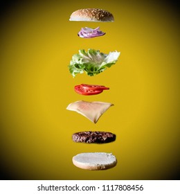 Exploded Burger View Stock Photo 1117808456 | Shutterstock
