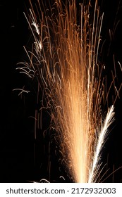 Exploding Ground Fireworks Sparks Flares Stock Photo 2172932003 ...